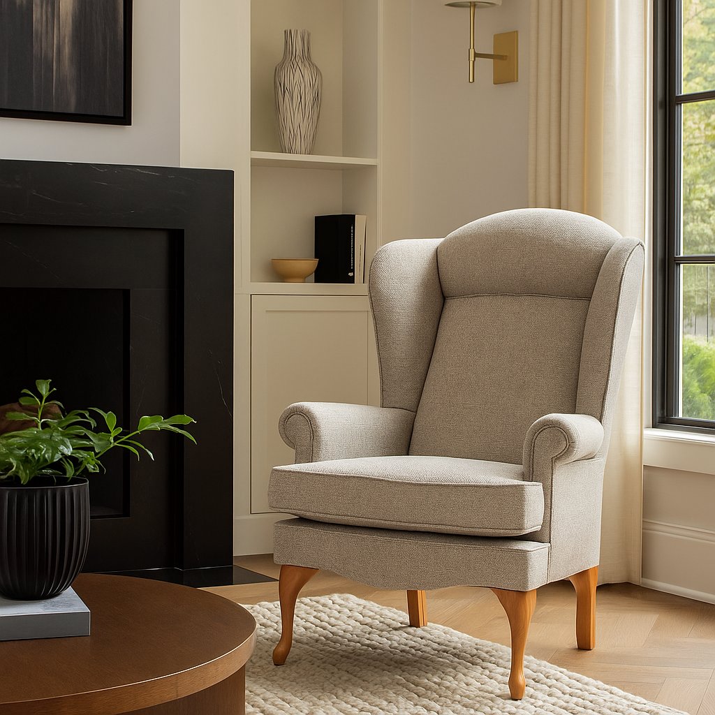 Sherborne Salisbury High Seat Fireside Chair - Solent Beds & Furniture Ltd