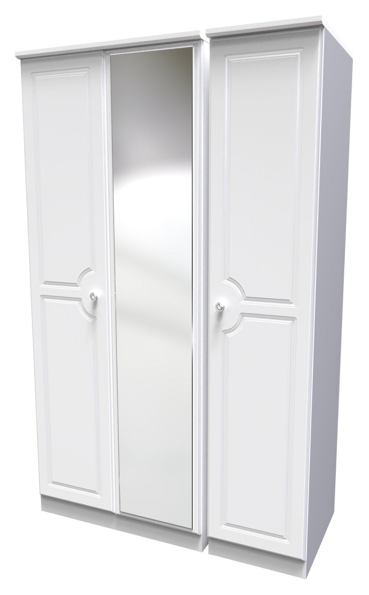 Appley Triple Mirror Robe - Solent Beds & Furniture Ltd