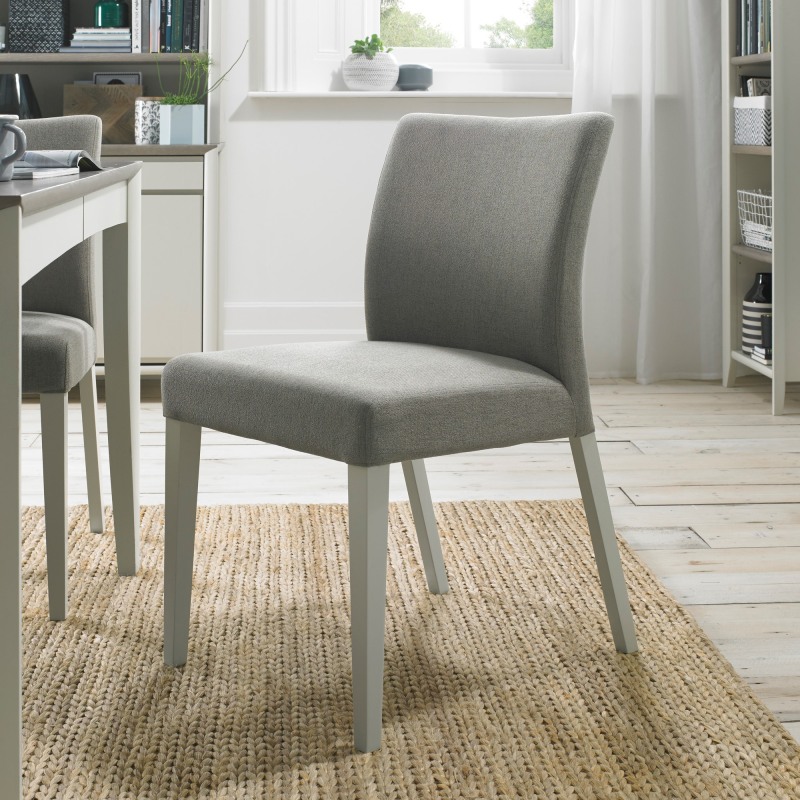 Barton Grey Low Back Upholstered Chair Titanium Single