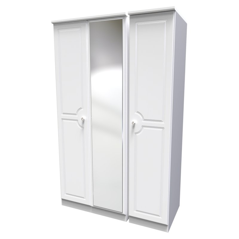 Appley Triple Mirror Robe - Solent Beds & Furniture Ltd