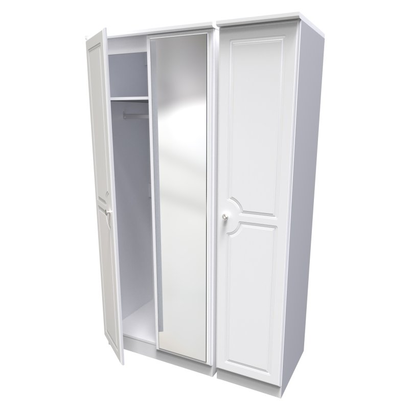 Appley Triple Mirror Robe - Solent Beds & Furniture Ltd