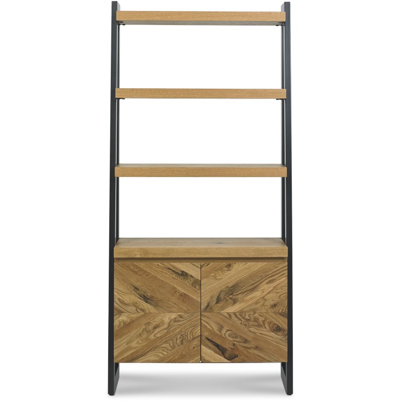 Elmfield - Rustic Oak Open Display Unit - Solent Beds & Furniture Ltd